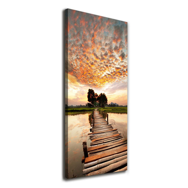 Brayden Studio Holzbrücke - Kunstdrucke auf Leinwand | Wayfair.de